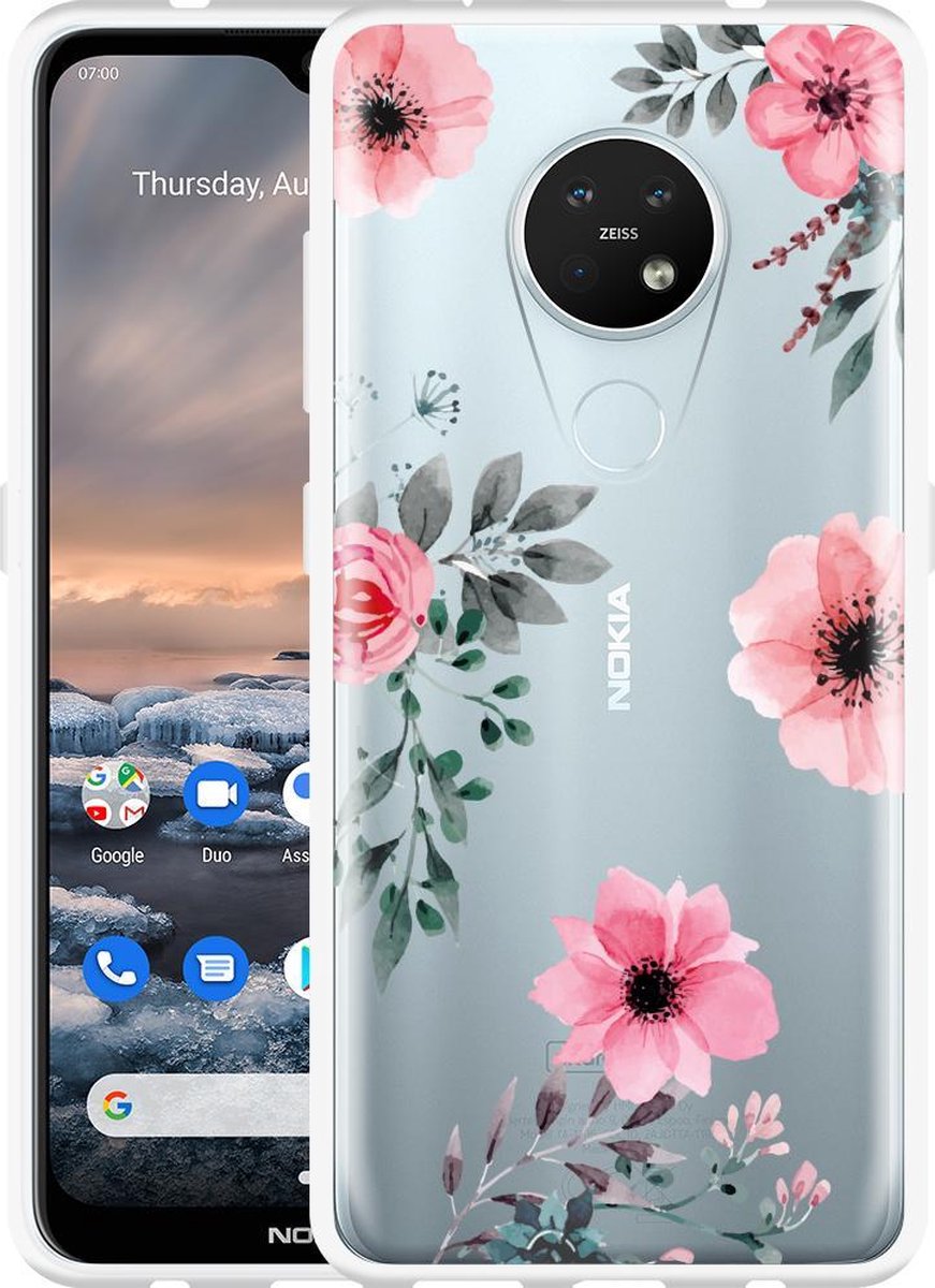Nokia 6.2 / 7.2 Hoesje Flowers - Designed by Cazy | bol.com