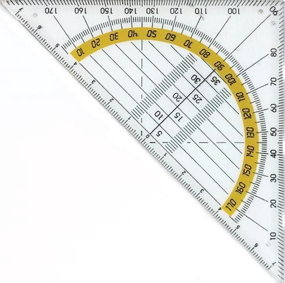 Geodriehoek kunststof 14 cm - 45 graden -K-750000 | bol.com