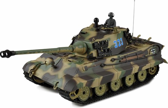 RC tank Kingtiger met Henschel koepel 2.4GHZ IR/BB V7.0 met rook en ...