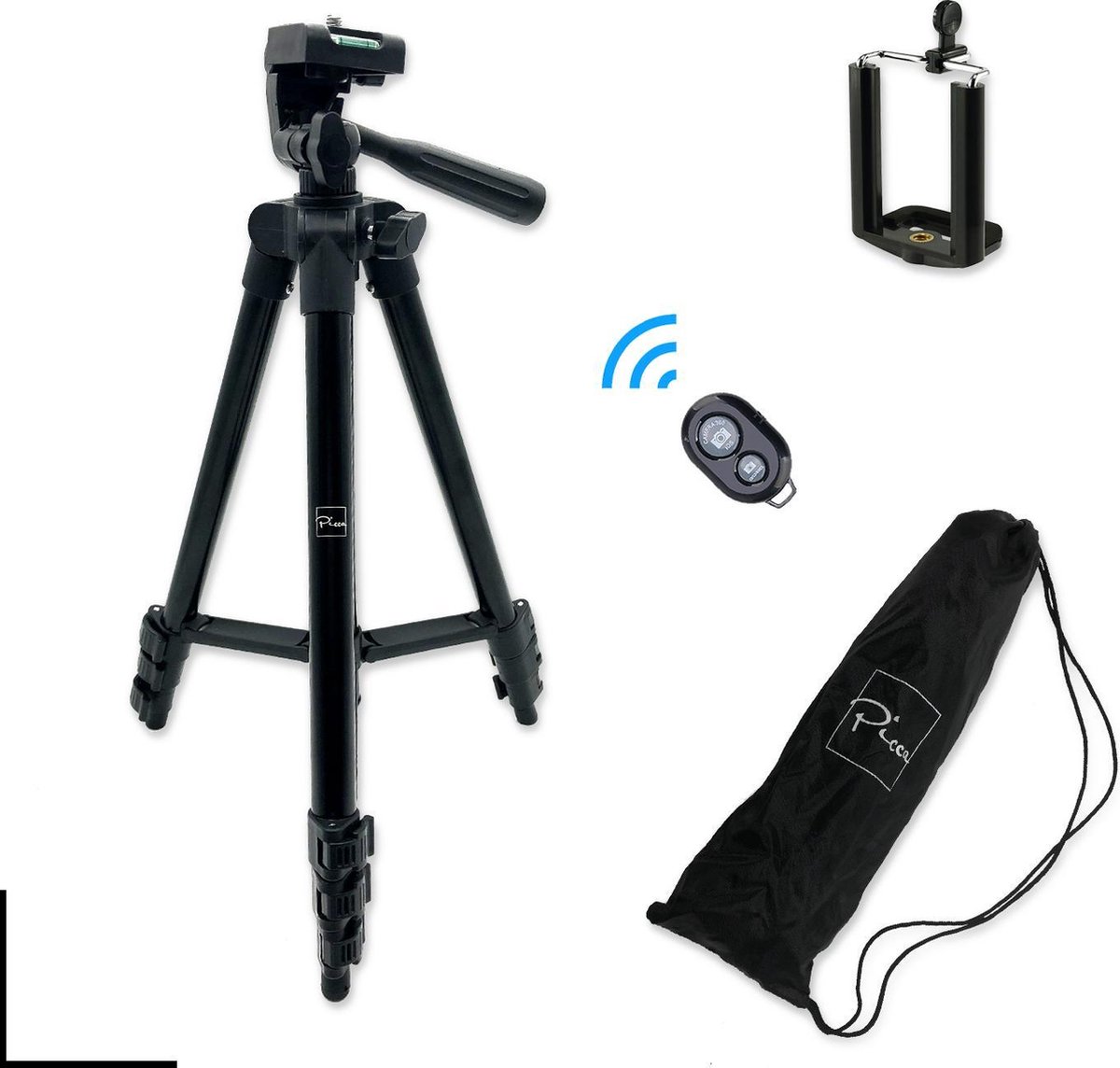 Picca camera statief - tripod smartphone - telefoon standaard - 102 cm ...