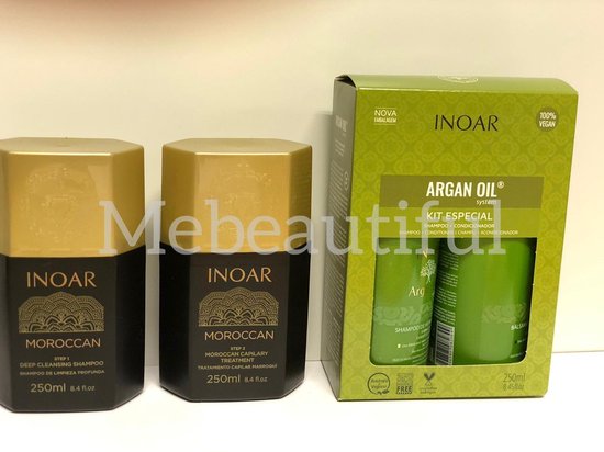 Inoar Moroccan keratine behandeling&After Care set Inoar ARGAN (2x250ml ...