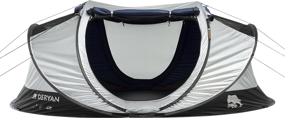 Deryan Luxe Cocoon Pop Up Tent - Anti-UV 50+ 2 Seconds - Zilver/ Zwart ...