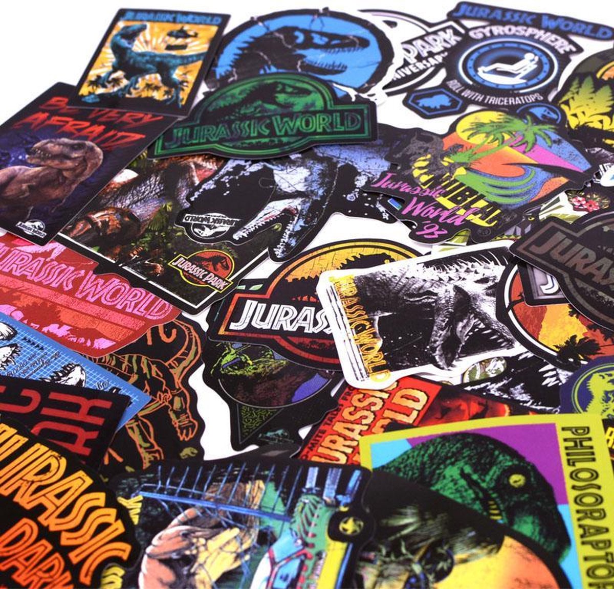 75 unieke Dinosauriers stickers Jurassic Park en Jurassic World. Geen ...