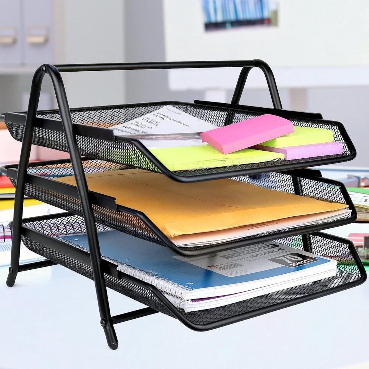 Decopatent® Brievenbak 3 vakken met 3 uitschuifbare lagen - Postbakje ...