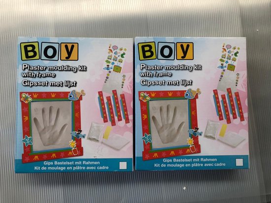 2 stuks - gips set - jongen handafdruk | bol.com
