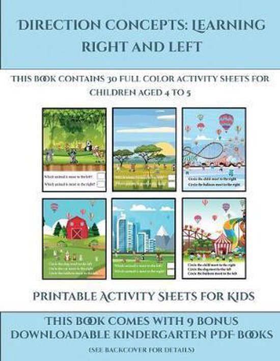Printable Activity Sheets for Kids (Direction concepts - left and right ...