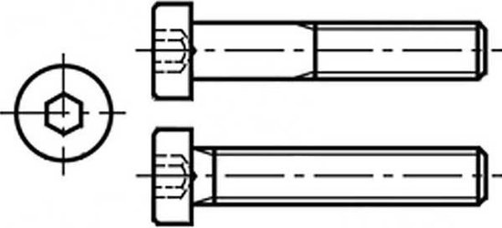 M4 inbusbout - DIN 7984 - 35mm - 10 stuks | bol