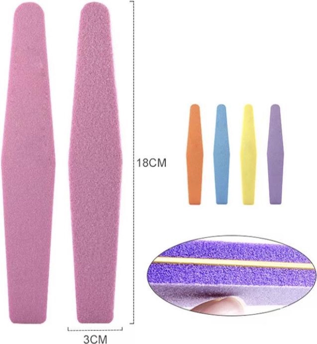 5 x Buffer Nagel vijl - 100/180 grit | bol