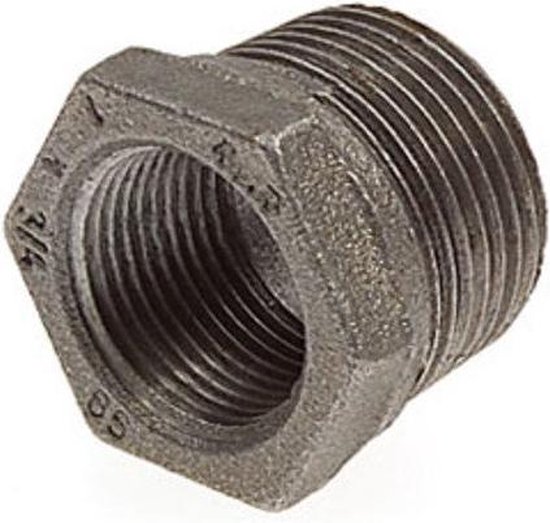 Nefit Ind Nr241 verloopring met binnen en buitendraad 1 1/2 x1/2 zwart | bol.com