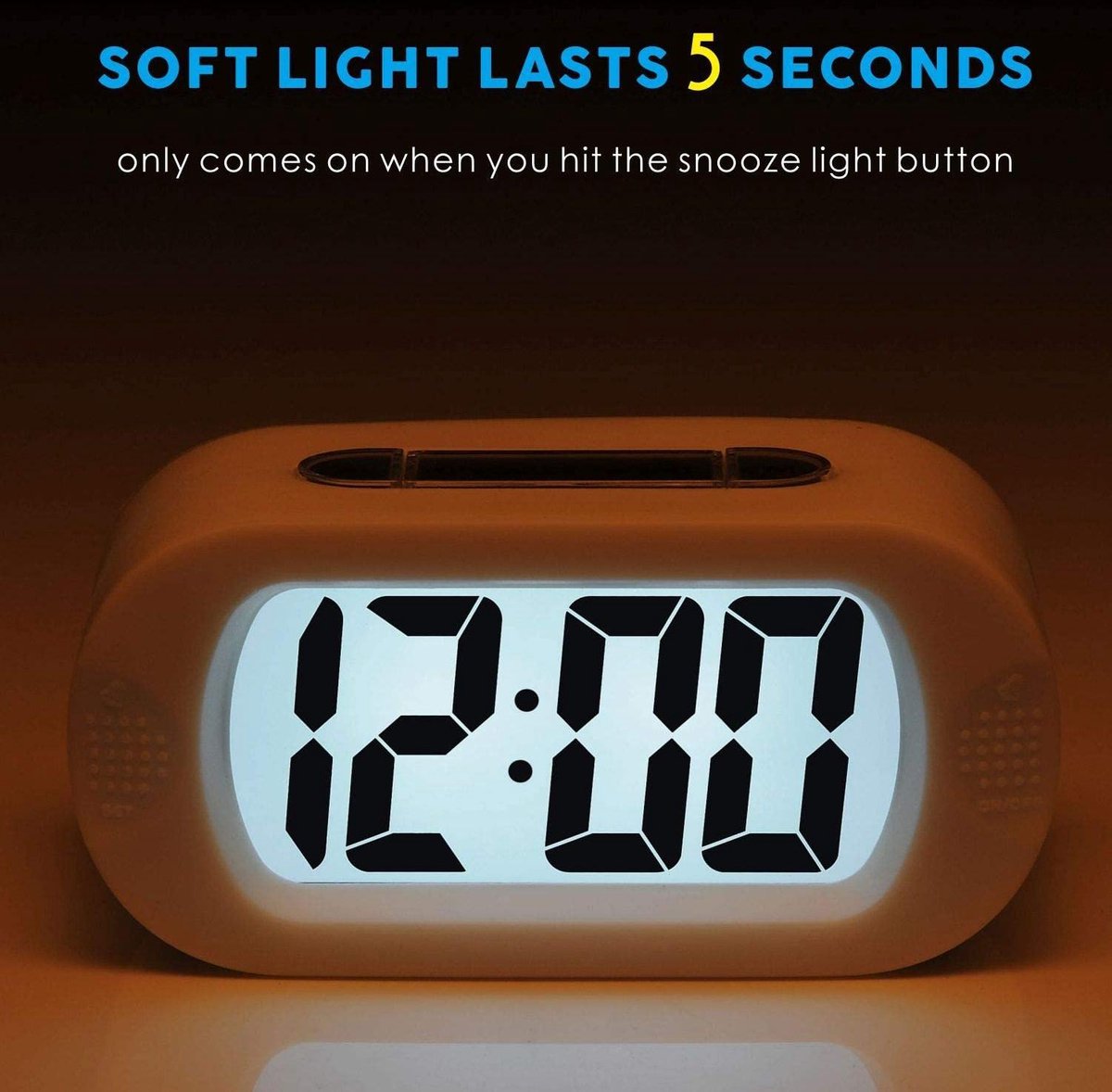 LCD Scherm Digitale wekker met siliconen omhulsel Schokbestendige ...