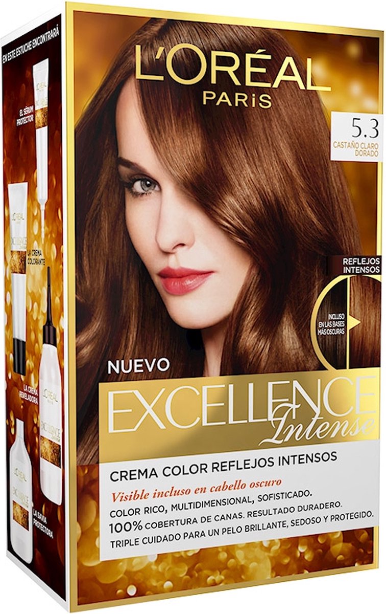 L'oréal Paris Excellence Intense Tinte #5,3 Castaño Claro Dorado 1 U ...