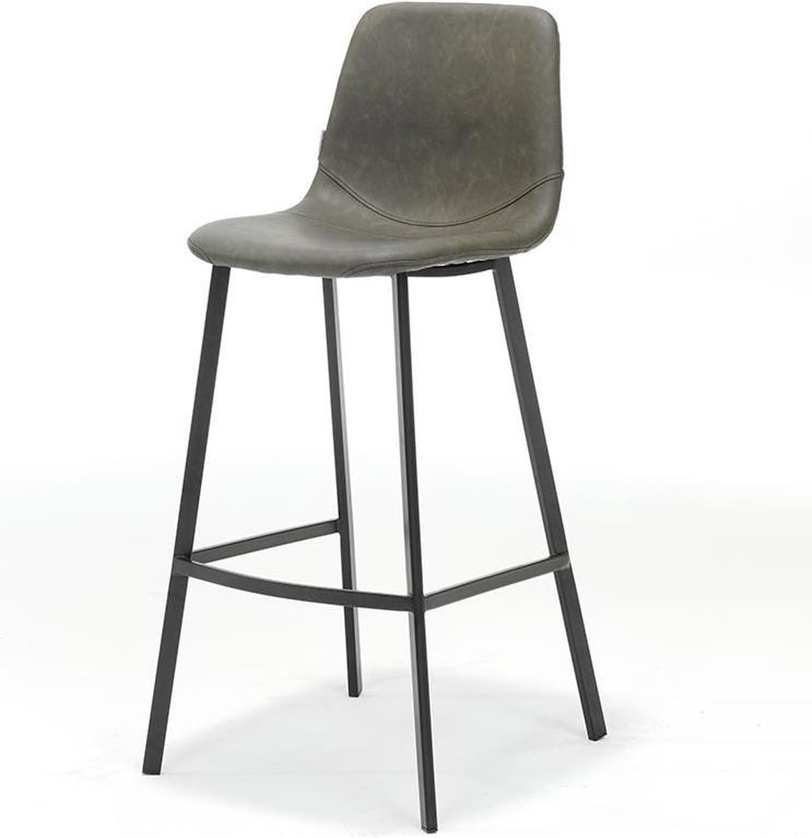 Barkruk Monza laag - leer Vintage groen | bol.com