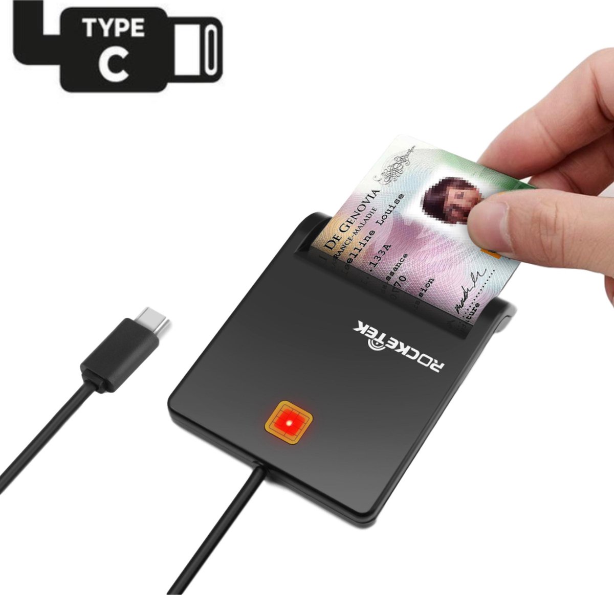 eID Kaartlezer Identiteitskaart USB C - Kaartlezer Identiteitskaart ...
