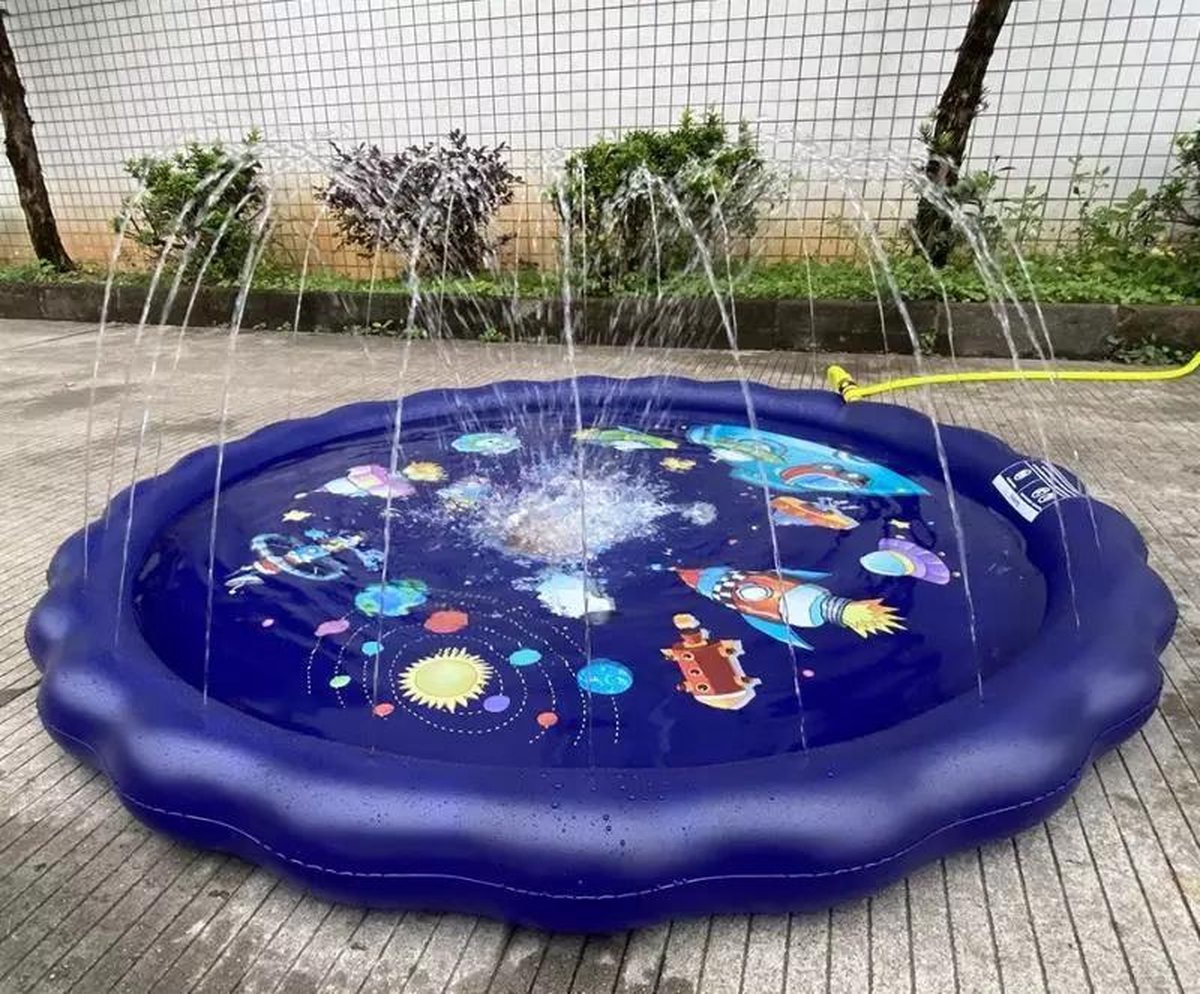 fontein kinder zwembad waterspeelmat blauw 170cm Astro | Watermat ...