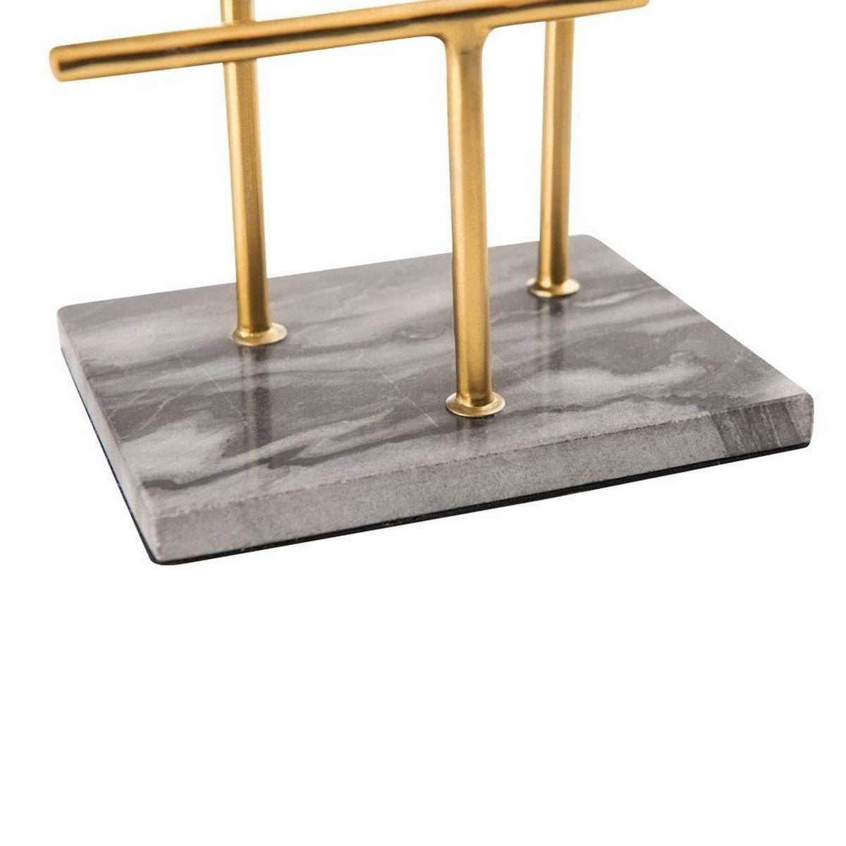 Sieraden standaard - sieradenhouder Marble, 3 houders, gouden finish ...
