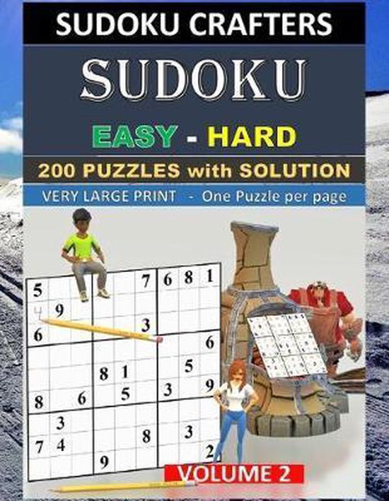 Sudoku Easy - Hard - 200 Puzzles with Solution- SUDOKU Easy - Hard ...