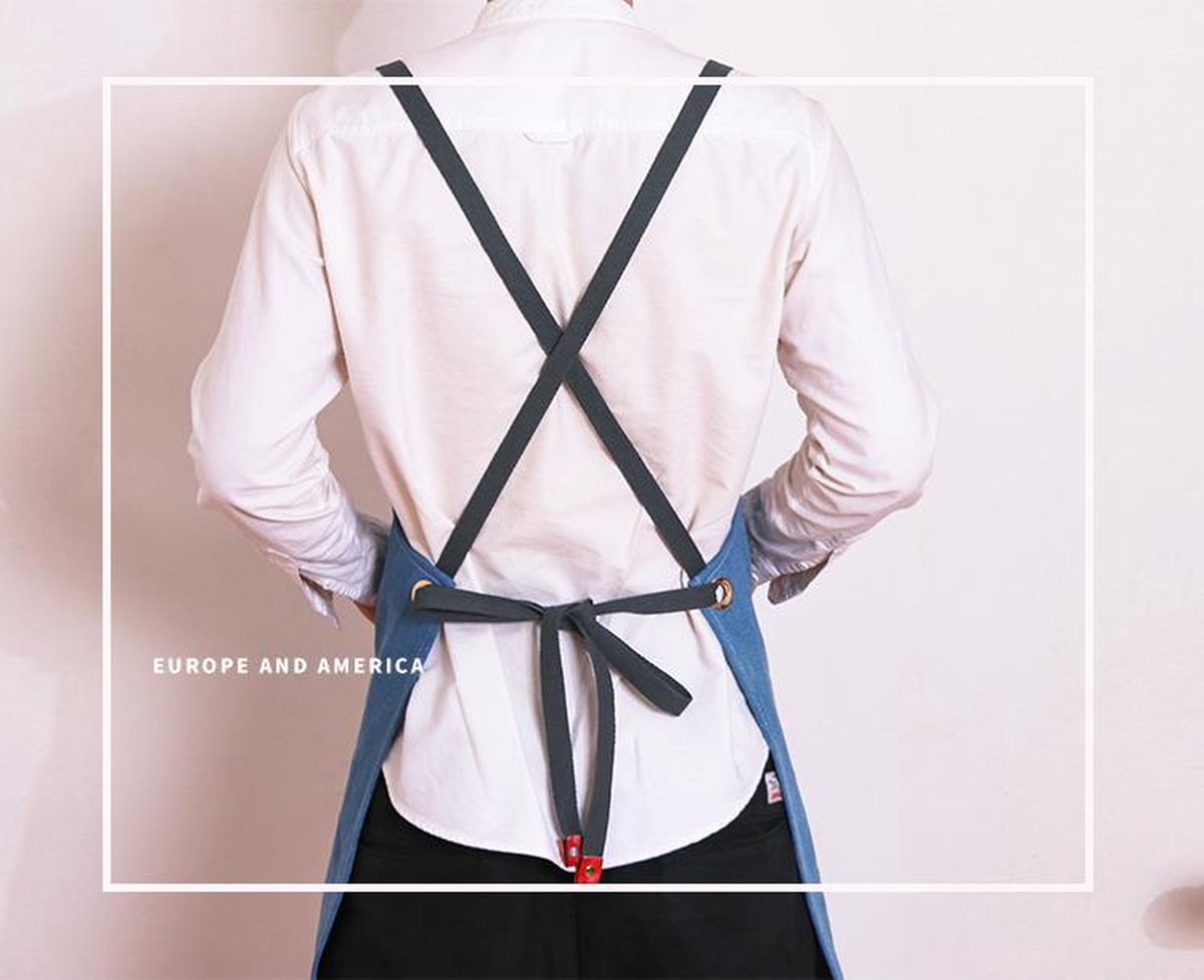 Schort - Stoer - Groen - Dames - Heren - Sloof - Spijkerstof - Keuken ...