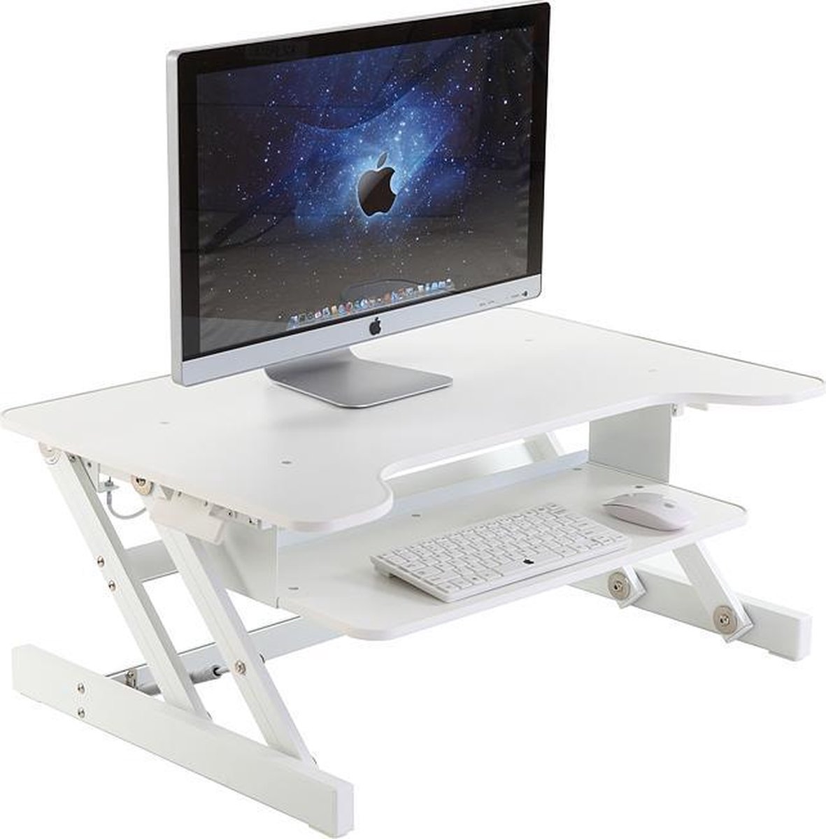 UPdesk - Stabureau - Bureau verhoger - Basic - Gasveer - Wit | bol.com
