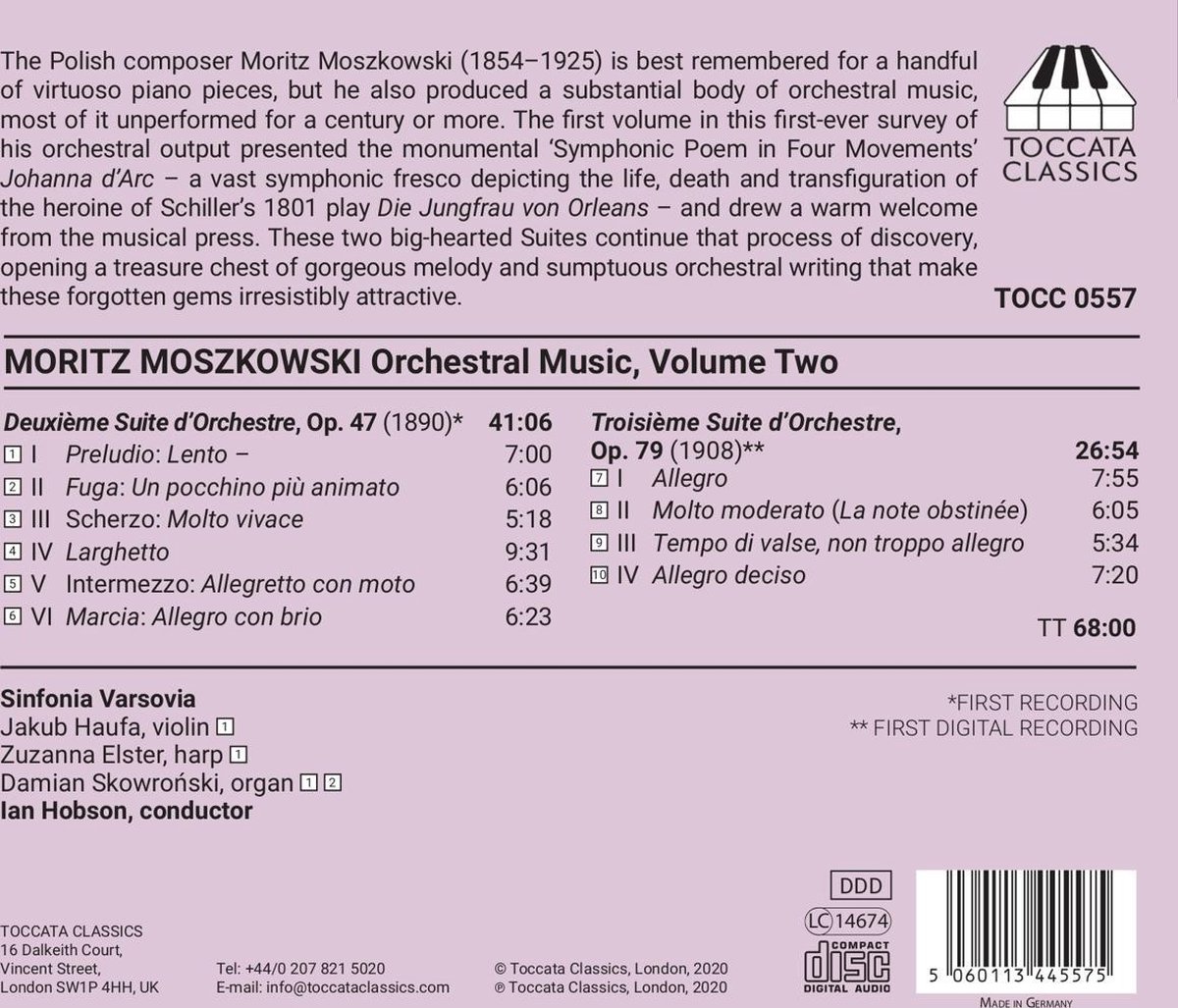 Moritz Moszkowski: Orchestral Music, Vol. 2, Sinfonia Varsovia | CD ...
