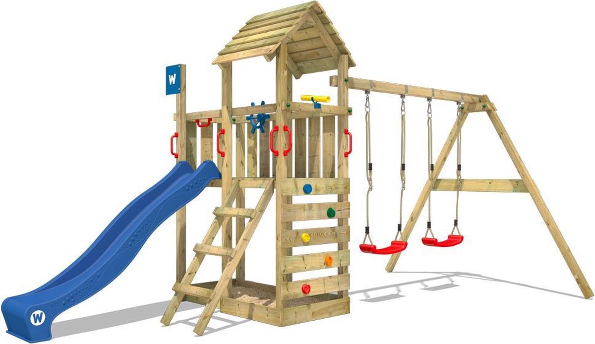 WICKEY Speeltoestel voor tuin Smart Rival met schommel en blauwe ...