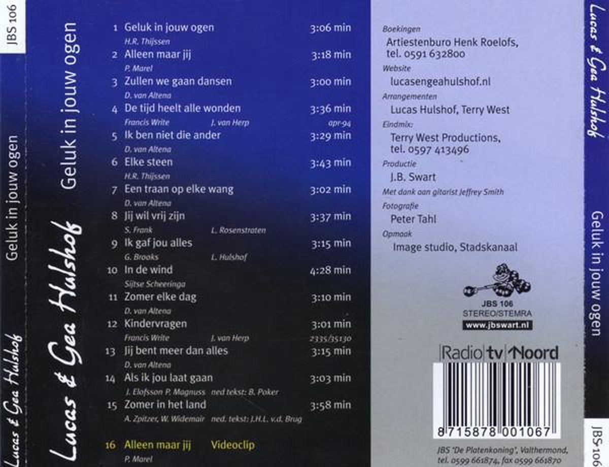 Geluk In Jouw Ogen, Lucas & Gea Hulshof | CD (album) | Muziek | bol