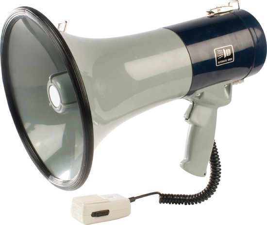 ABS 25W megafoon met ingebouwde sirene bereik 600 meter | bol.com