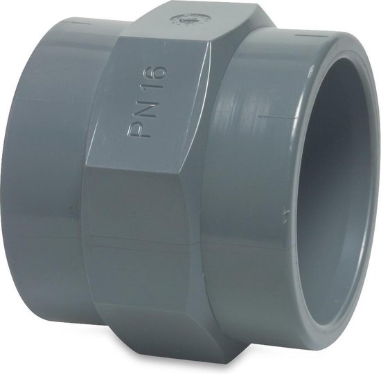 Mega Overgangssok PVC-U 40 mm x 1 1/4" lijmmof x binnendraad 10bar grijs | bol