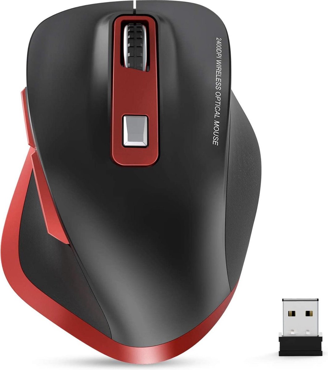 bol.com | Draadloos computermuis, 2,4 G draadloze muis, ergonomische ...