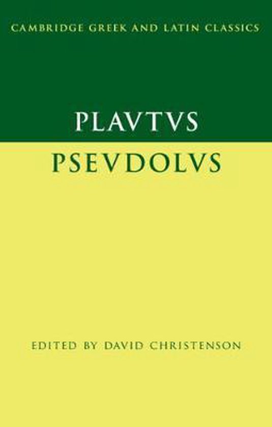 Plautus Pseudolus | 9780521149716 | David Christenson | Boeken | bol