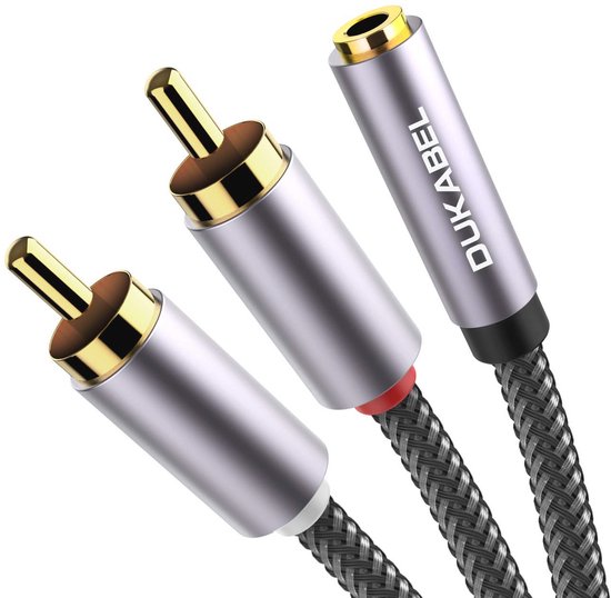 Cinch jack adapter 3,5 mm naar 2 X chinch stekker stereo audio Y kabel ...