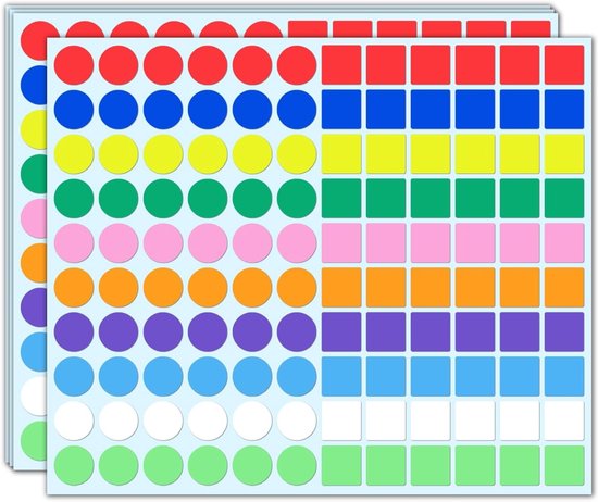 Stickers - Plaklabels voor Scholen en Kantoren - 3000 Stuks, Vierkant ...