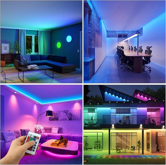 RGB LED Controller met 24-toetsen IR Afstandsbediening voor 12V/24V LED Strips | bol