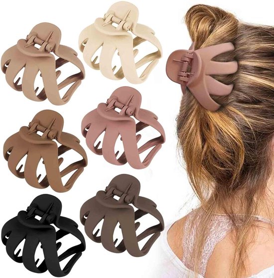 Haarklem - Octopus - Antislip - Groot - Dames - Krullend Lang Haar ...