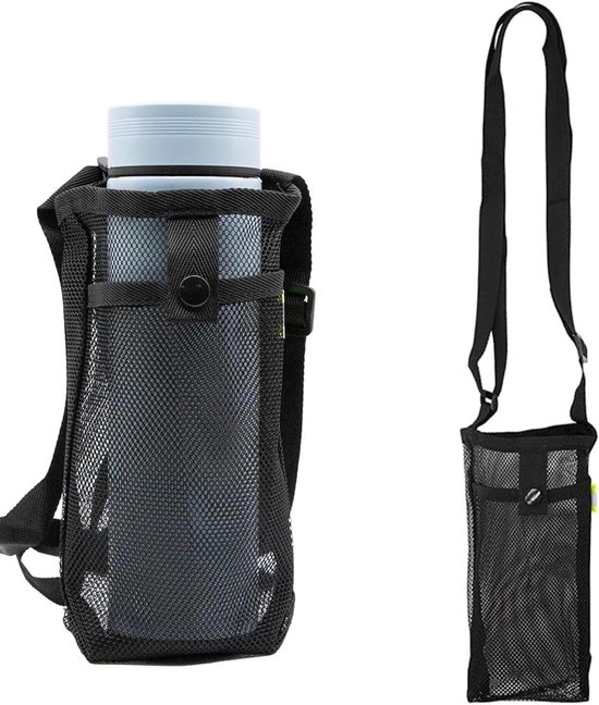 Waterfles Tas met Verstelbare Riem - Draagbare Flessenhouder - Mesh ...