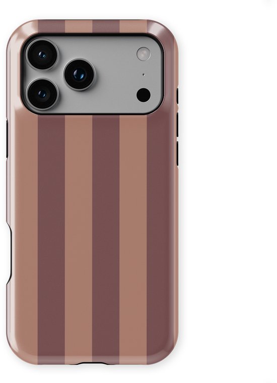 Mobiq Gestreept Hoesje geschikt voor iPhone 17 Pro Max | Backcover met ...