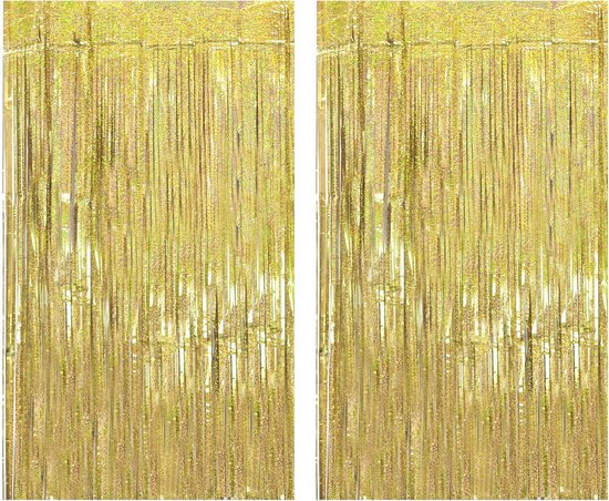 Tinsel Gordijnen Pack van 2 - Metallic Lametta Glitter Curtain voor ...