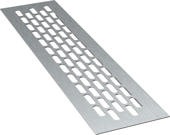 Ronde Aluminium Ventilatie Rooster - Rechthoekig - Inox - 24.5 x 6 cm ...