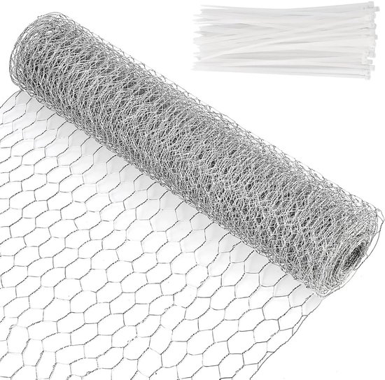 Gaasrol 40 cm x 15 m - Fijn gaas met 25 mm mesh - Galvanisch verzinkt ...