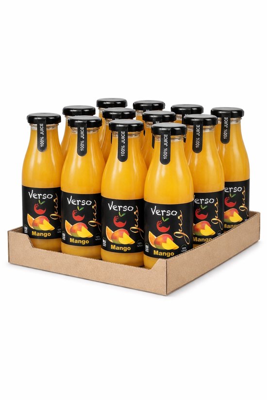 Verso Mango Vruchtensap – Premium Fruitsap – Tray 12 Flesjes | bol