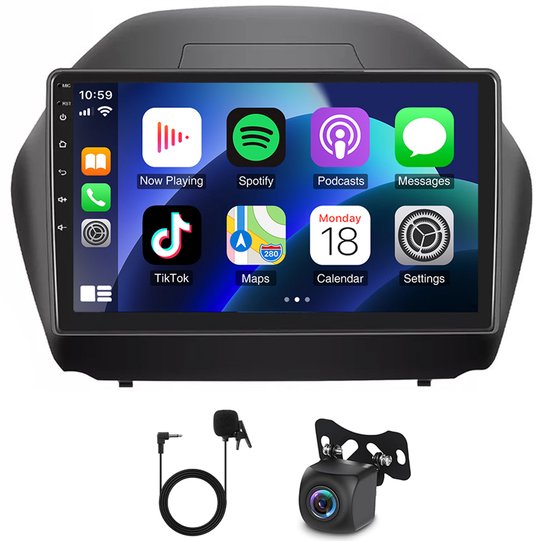 10 Inch Car Stereo Radio 4GB+64GB GPS Navi Head Unit Fit for Carplay ...