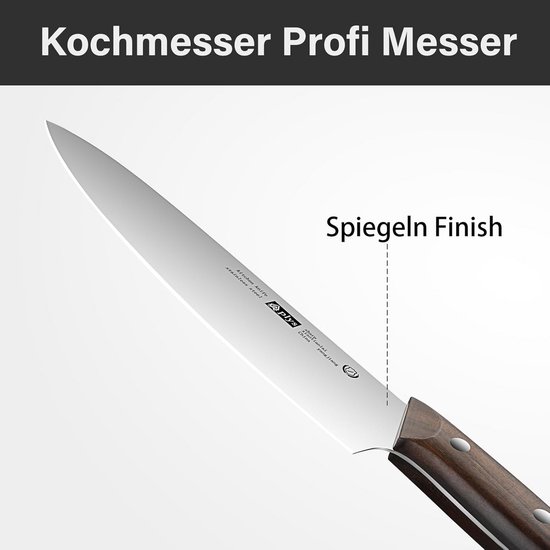 Keukenmes 20,3 cm - Professioneel Roestvrij Staal Keukenmes met ...