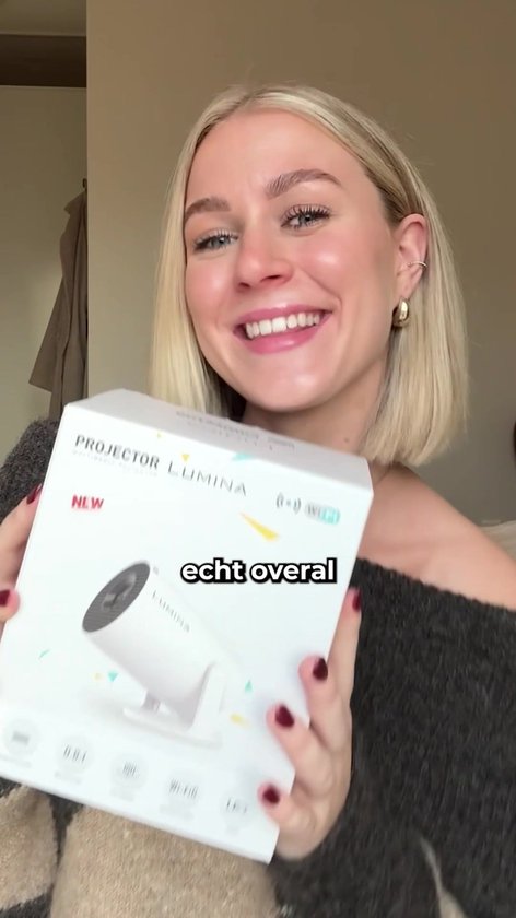 Lumina Pro Mini Beamer 2025 - 4K-ondersteuning - WiFi 6 - Bluetooth 5.2 ...