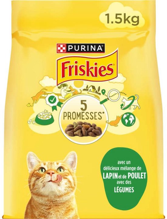 Droogvoer voor volwassen katten met konijn, kip en groenten - 1,5 kg | bol