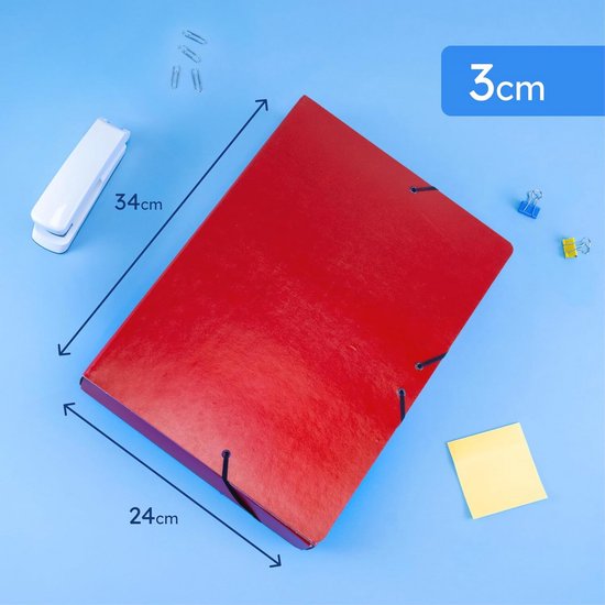 Papieren Projectmap A4, 3 cm band, Stabiele Kartonnen Map met ...