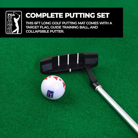 Indoor Golf Putting Set met Mat, Inklapbare Putter en Oefenhulpmiddelen ...