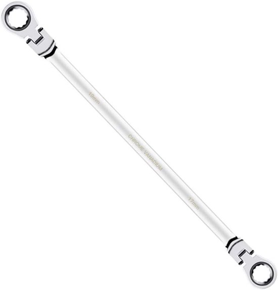 Flexibele Ratelsleutel Extra Lang Met Dubbele Ringsleutel 17mm en 19mm ...