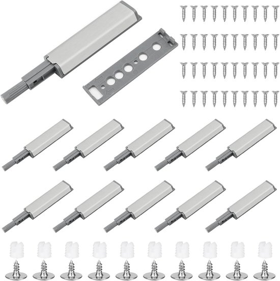 10x Druksluiting voor Keukenkastjes en Laden - Push-to-Open Mechanisme ...