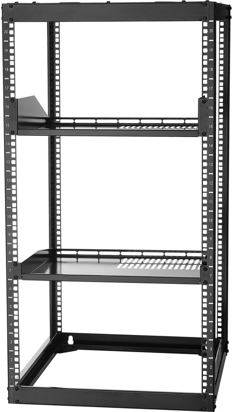 VEVOR 20u Open Frame Netwerk Rack, 585 Mm Diep, Aan De Muur Gemonteerd ...