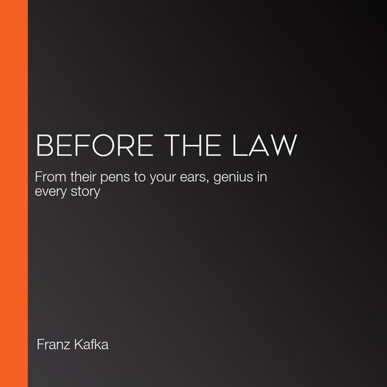 Before the Law, Franz Kafka | 9781806371051 | Boeken | bol