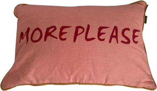 Mica - Kussen - Roze - More Please - 55x35 cm | bol